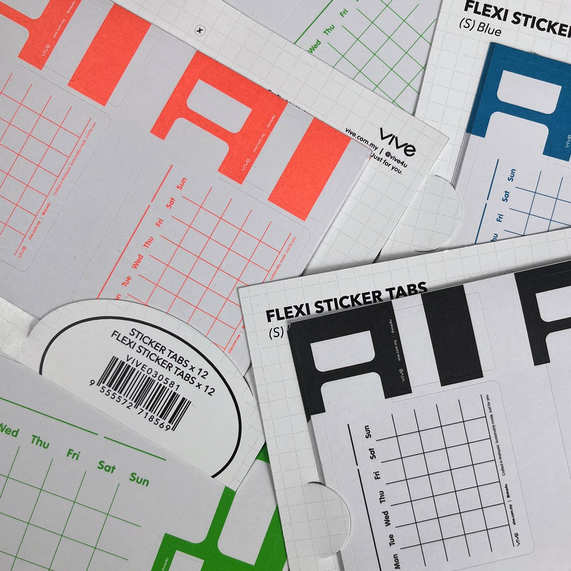 Vive | Flexi Sticker Tabs (S) - Blu